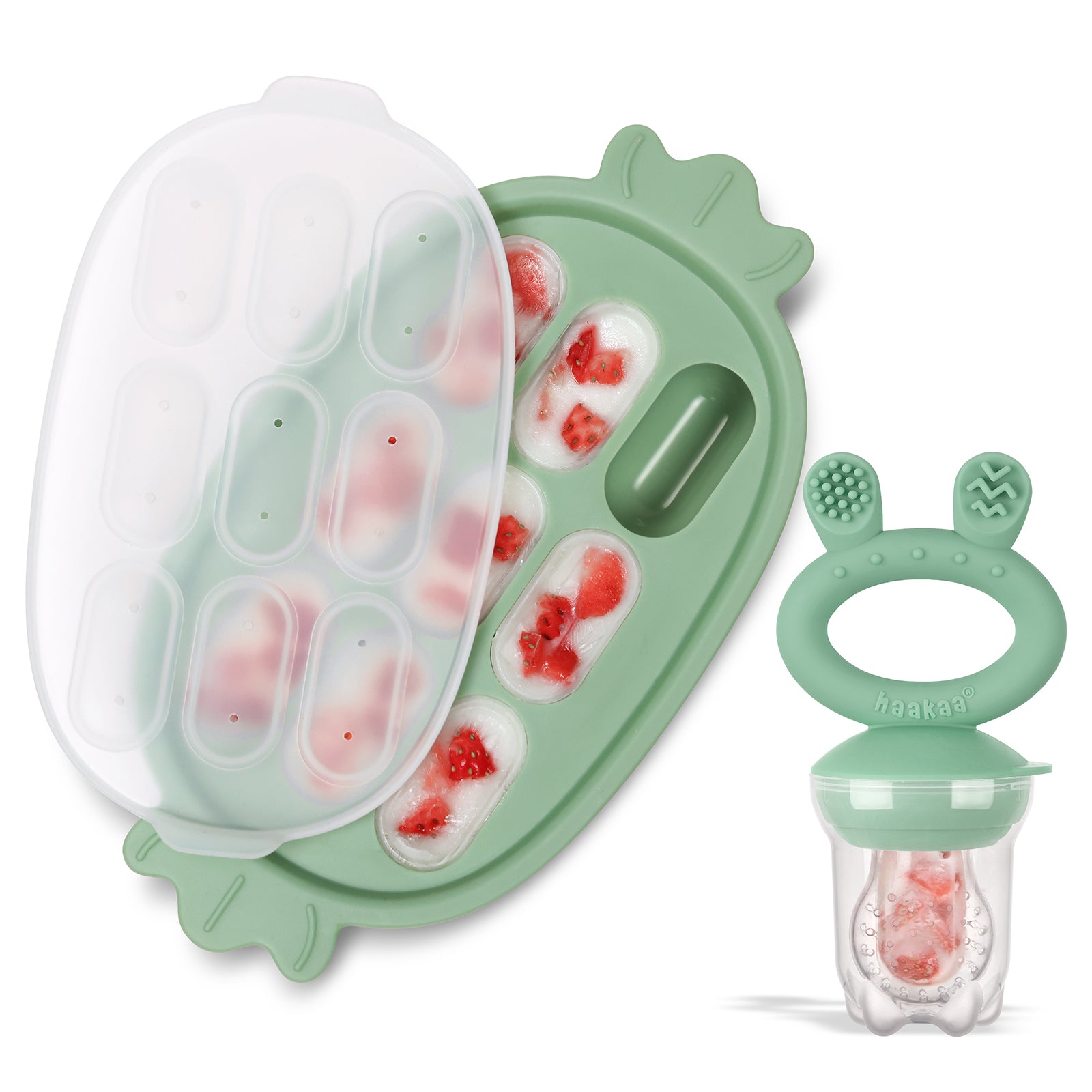 Fresh Food Feeder and Silicone Nibble Tray Set – Haakaa