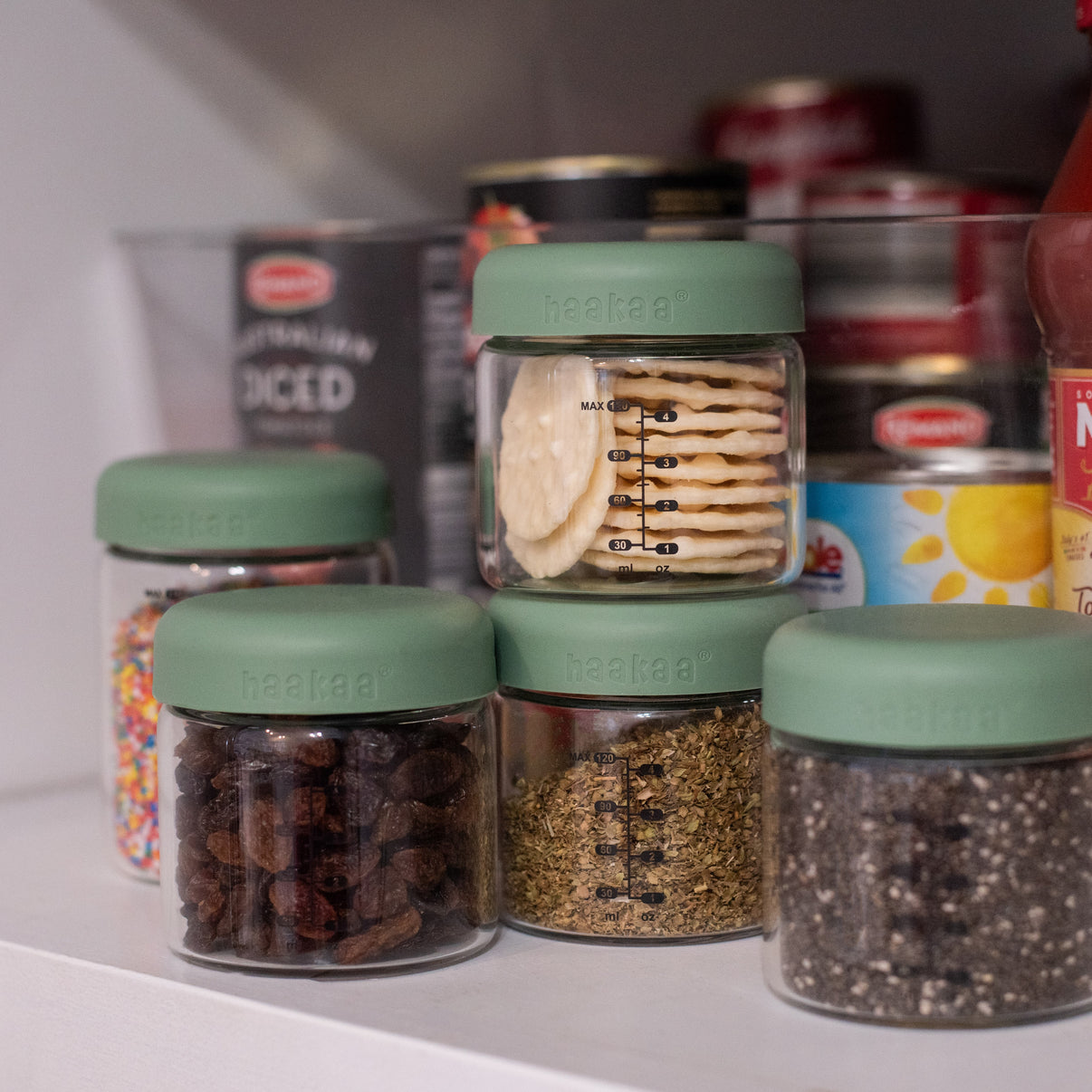 Airtight Silicone Lid Glass Jar Set – Haakaa