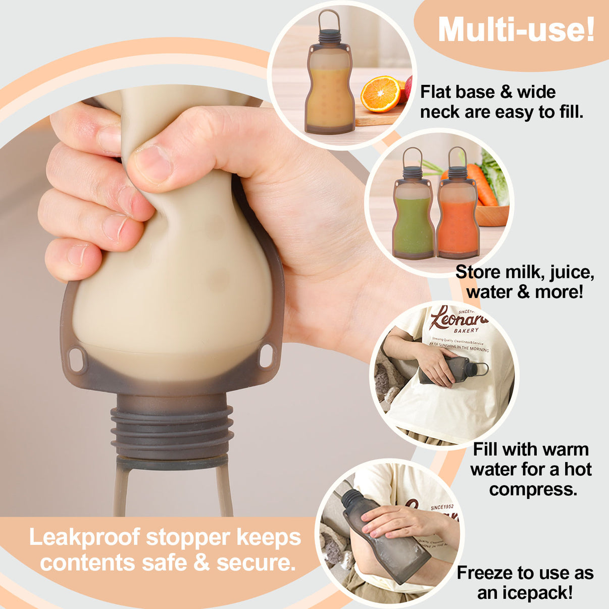 Silicone Milk Storage Bag (260ml) – Haakaa